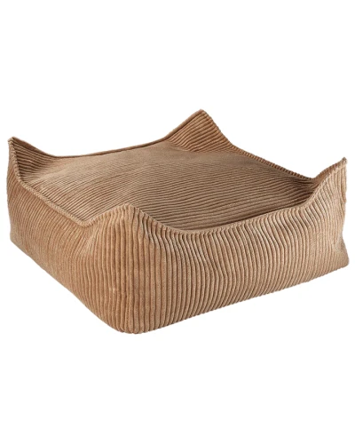 Pufa w kształcie kwadratu Corduroy - Toffee Square BAHOME meble dla dzieci