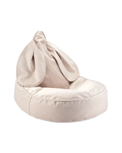 Worek do siedzenia Velvet - Dusty Beige Bunny BAHOME meble dla dzieci